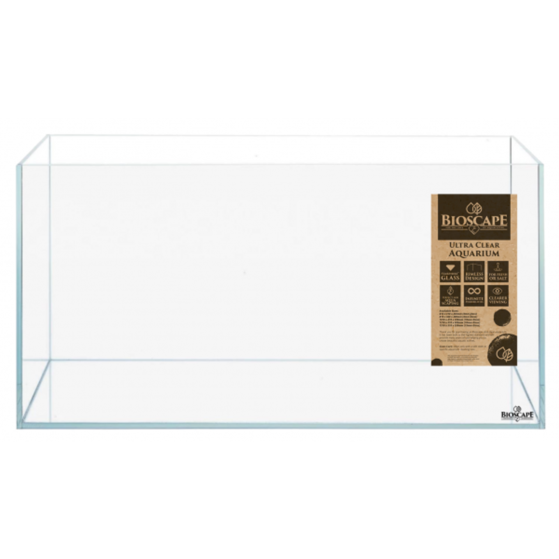 Bioscape 400 Ultraclear Glass Aquarium Tank - 5ft - 151 x 51 x 55cm ...