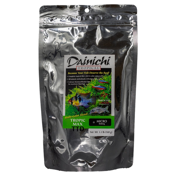 Dainichi Tropic Max 500g Sinking Micro .9mm Tropical Pellet Food - The ...