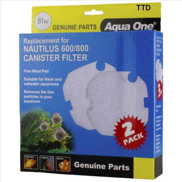 Aqua One Wool 2pk 81W for Nautilus 600/800 - The Tech Den