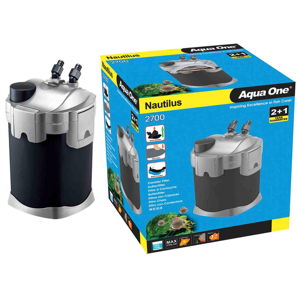 Aqua One Nautilus 2700 Canister Filter 2700lph for tanks aquariums up ...