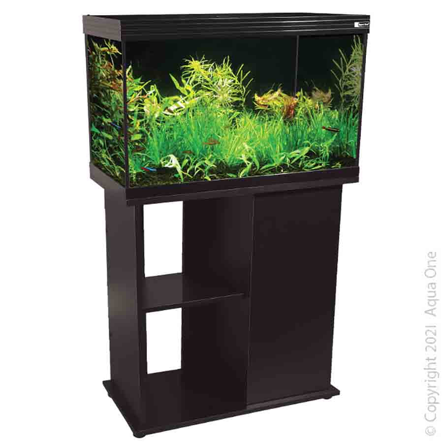 Aqua One Horizon Black Deluxe 130 litre Kit With Stand & Canister Filt ...