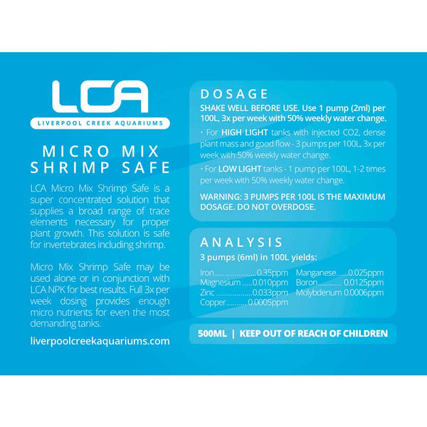 LCA Micro Mix 500ml Shrimp Safe Liquid Fertiliser - Liverpool Creek Aq ...