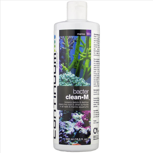 Continuum Aquatics Bacter Clean M 500ml - Cleans Detritus and live roc ...